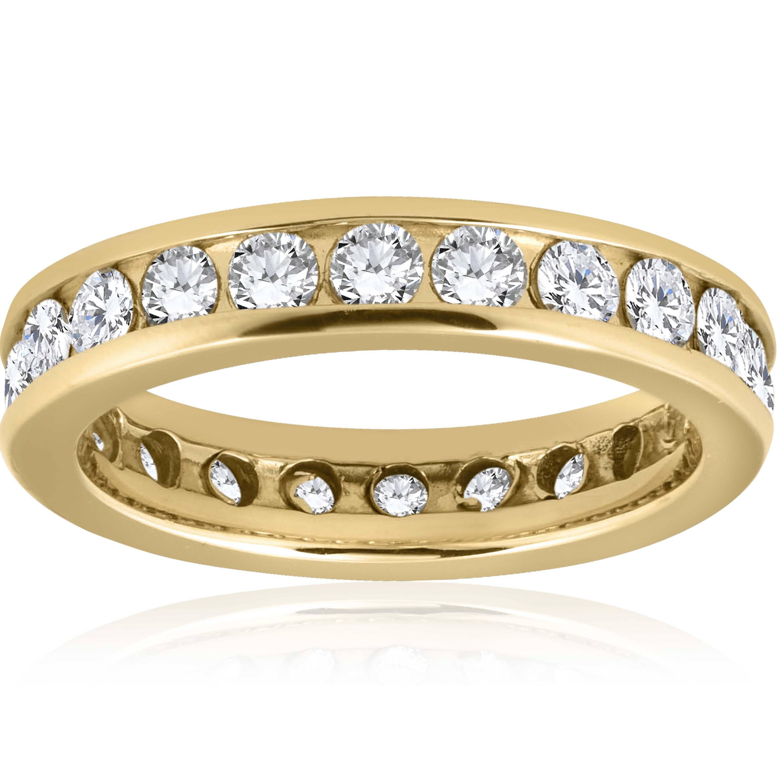 Pompeii 2ct Channel Set Diamond Eternity Ring 14K Yellow Gold (G/H,SI2 ...