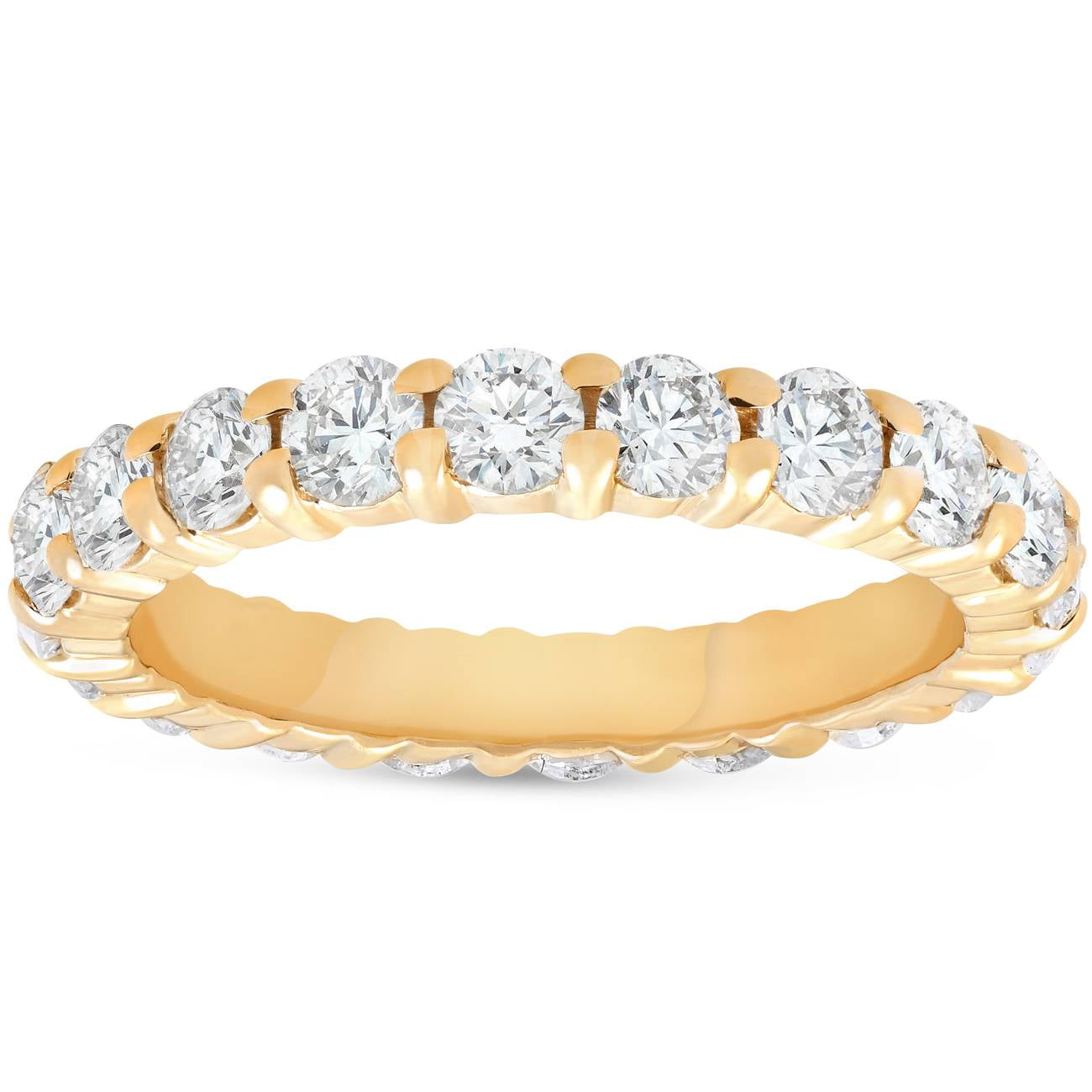 Pompeii 2ct Prong Diamond Eternity Ring 14K Yellow Gold (G/H,I1 ...