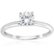 Pompeii3 3Ct Princess Cut Diamond Solitaire Engagement Ring 14k Gold Lab Grown Square Shaped ...