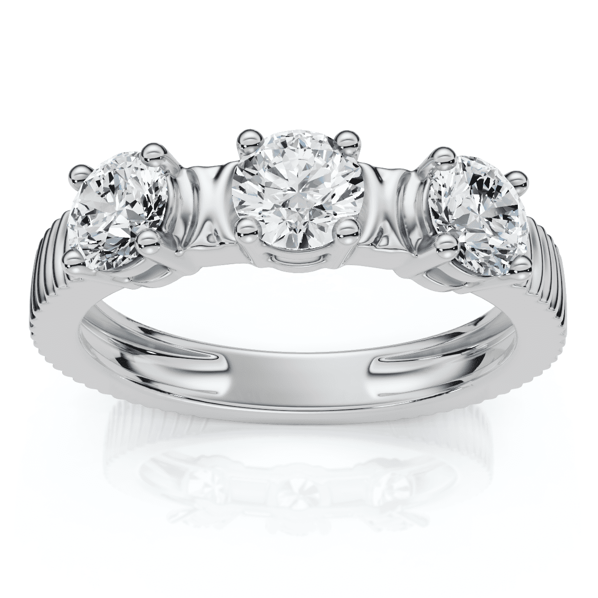 Pompeii 3/4Ct Jade Diamond Wedding Stackable Ring 14k Gold or Platinum ...