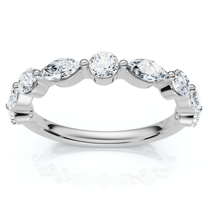 Pompeii 1/5Ct Diamond & Sapphire Rhythm Anniversary Band 14k Gold or ...