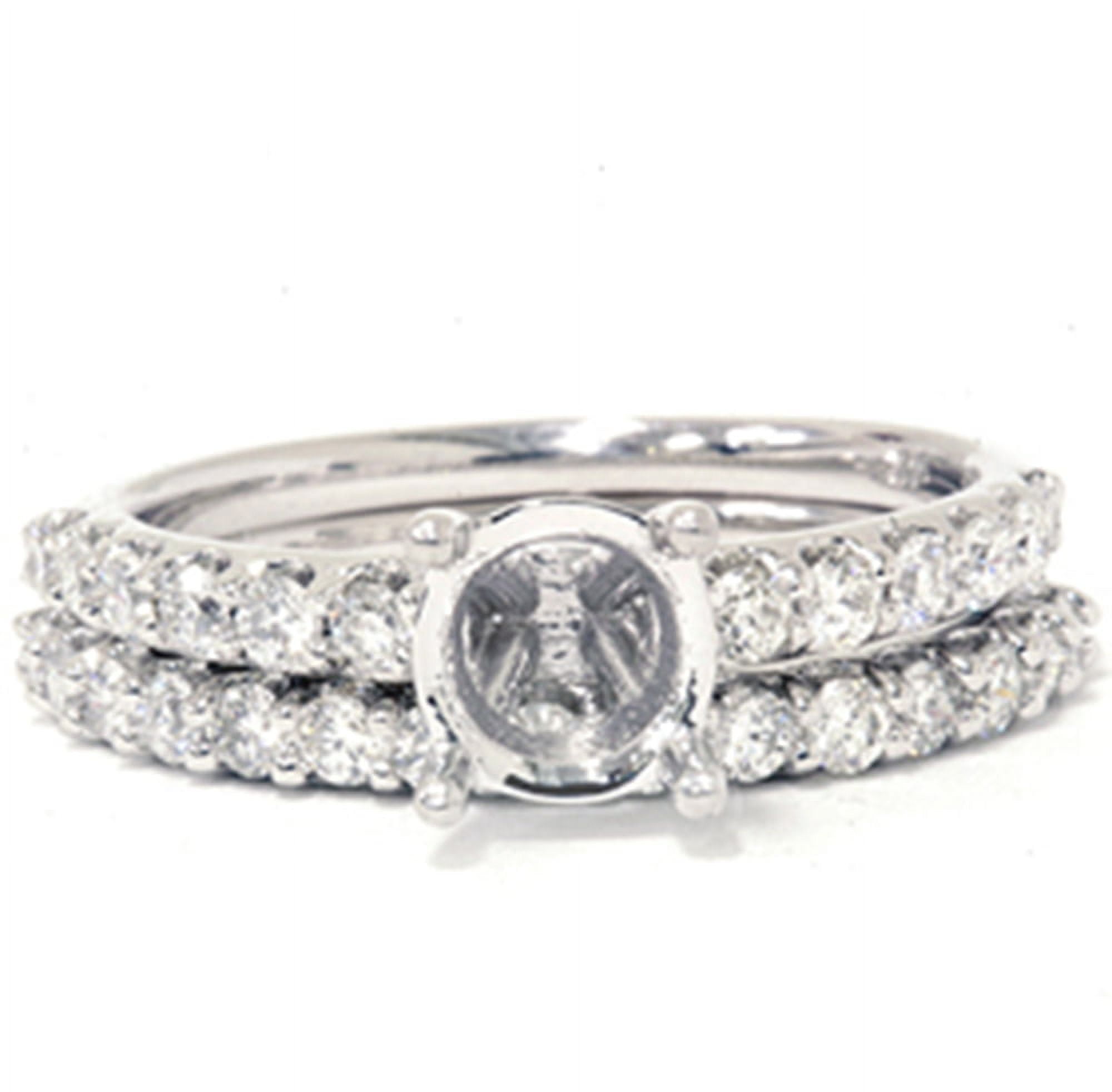 Pompeii 3/4ct Half Eternity Diamond Ring Set 14K White Gold (G/H,I1 ...