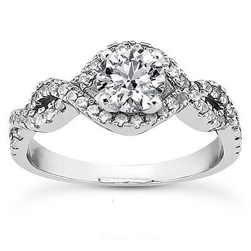 Pompeii 3/4ct Infinity Diamond Engagement Ring 14K White Gold Halo (G/H,I1-I2) - Walmart.com