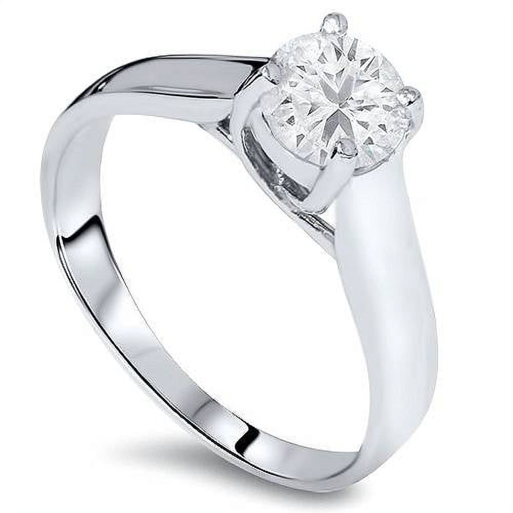 Pompeii 3/4ct Solitaire Diamond IGI Certified Engagement Ring 14K White ...