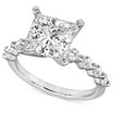 Pompeii3 3Ct Princess Cut Diamond Solitaire Engagement Ring 14k Gold Lab Grown Square Shaped ...