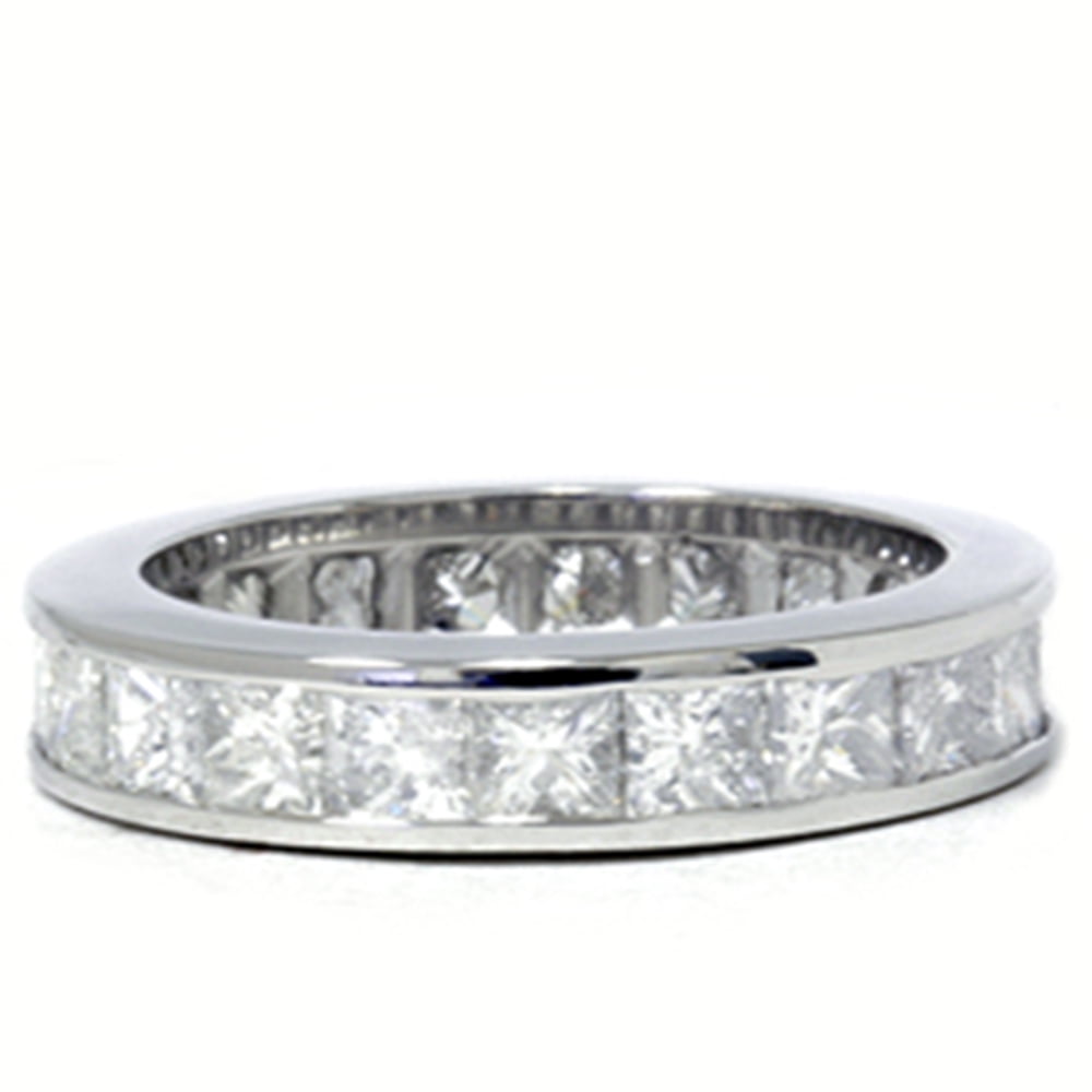 Pompeii 3ct Channel Set Diamond Eternity Ring 950 Platinum (G/H,SI ...
