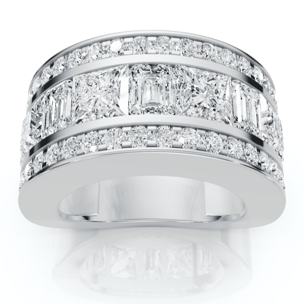 Pompeii 5 3/4ct Bold Diamond Statement Ring 14k Gold or Platinum Lab ...