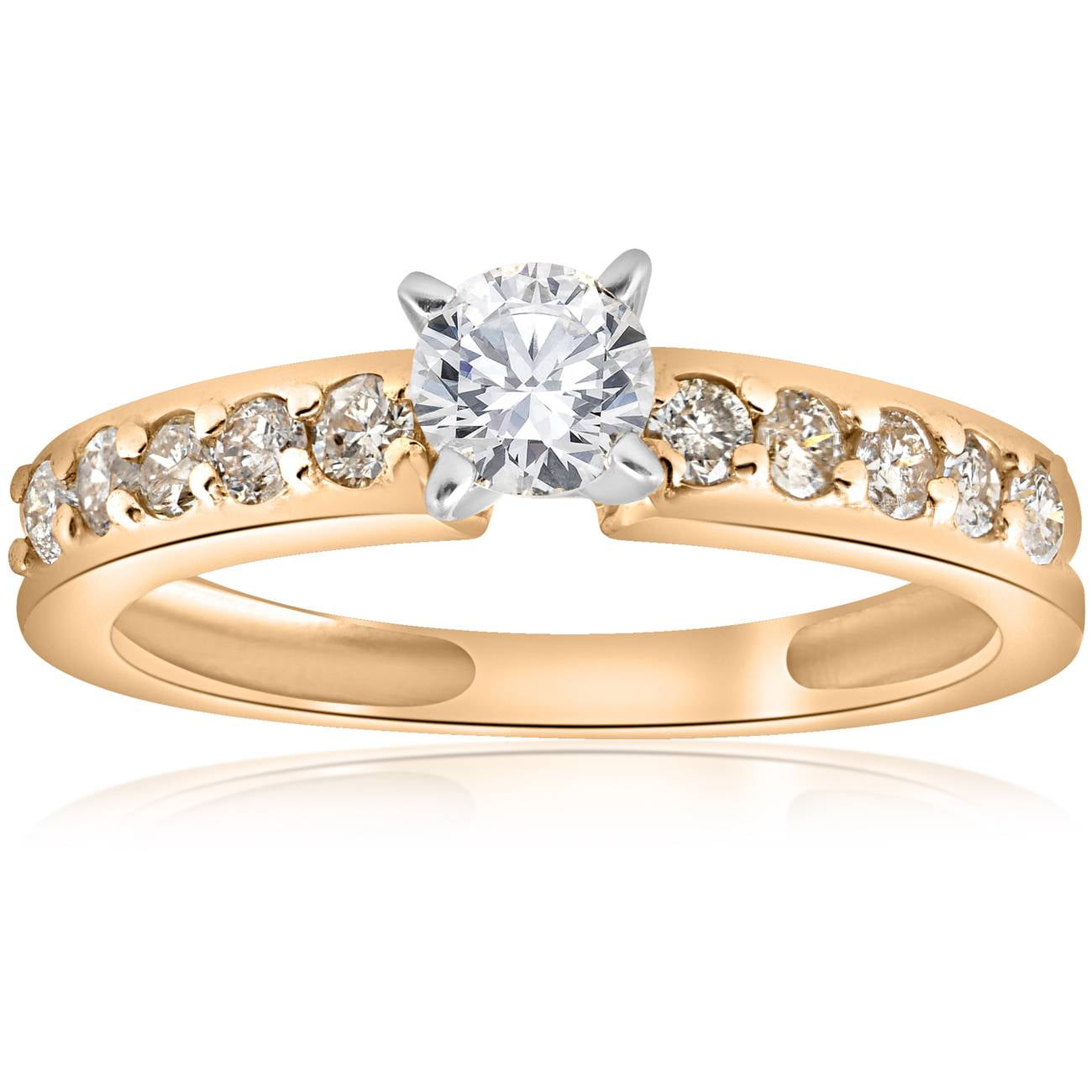Pompeii 5/8ct Diamond Engagement Ring 14K Yellow Gold (G/H,I1-I2 ...