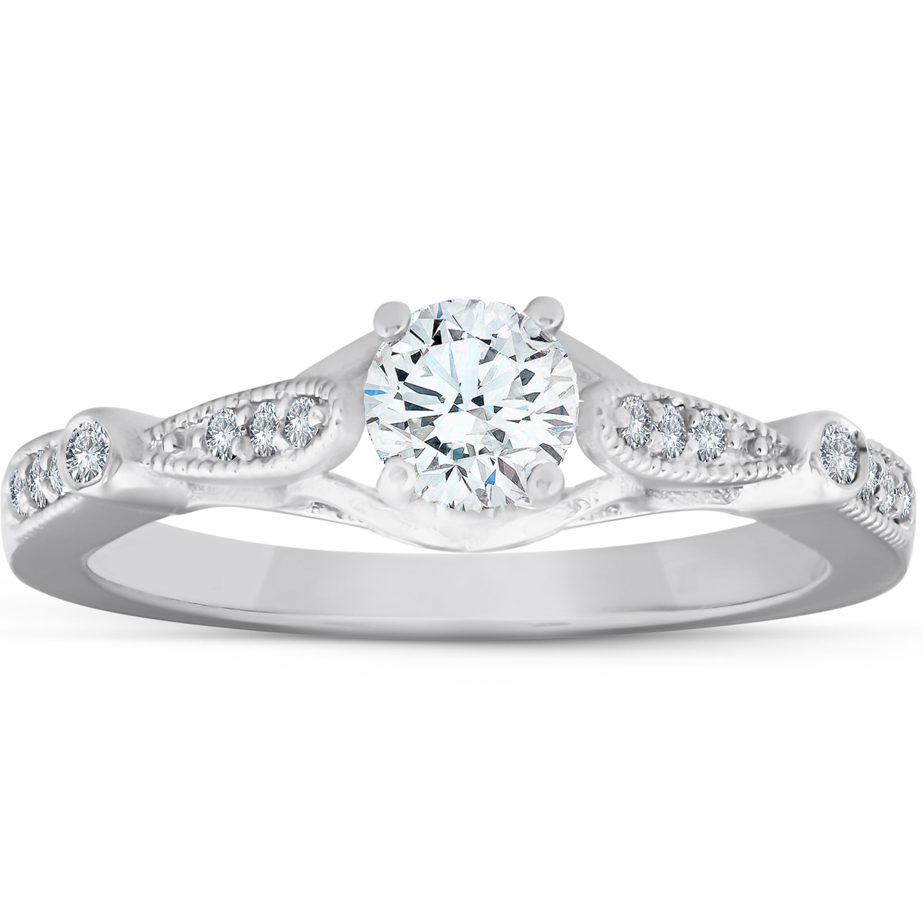 Pompeii 5/8ct Diamond Vintage Engagement Ring 950 Platinum (G/H,SI1-SI2 ...