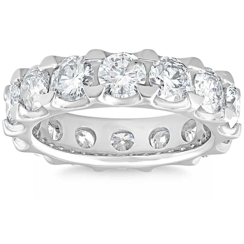 Pompeii 5 Ct Lab Grown Diamond Eternity Ring in 14k White, Yellow, or ...