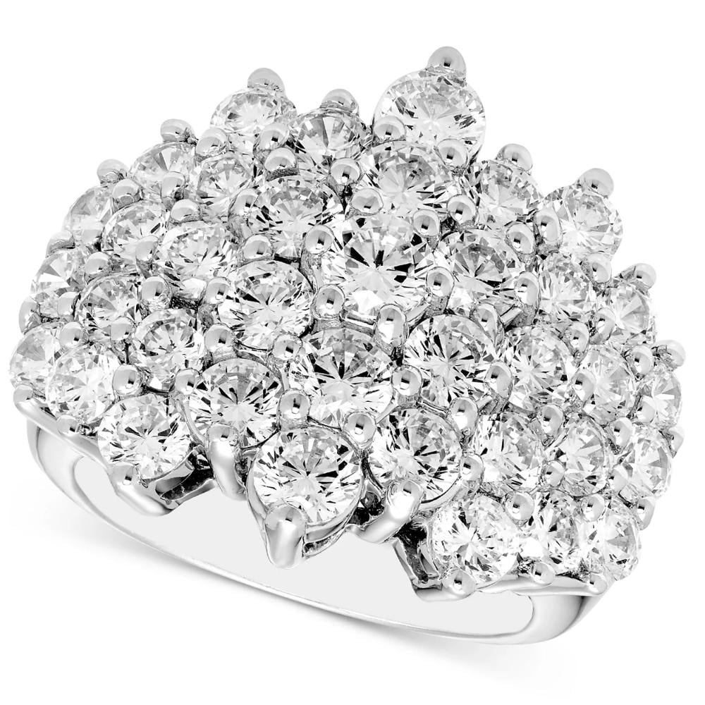 Pompeii 5Ct Diamond Fashion Cluster Ring Anniversary Band in White ...