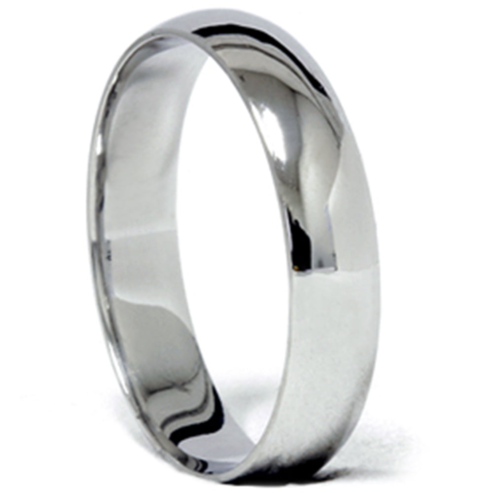 Pompeii 5mm Plain Polished Platinum Comfort Wedding Ring (,) - Walmart.com