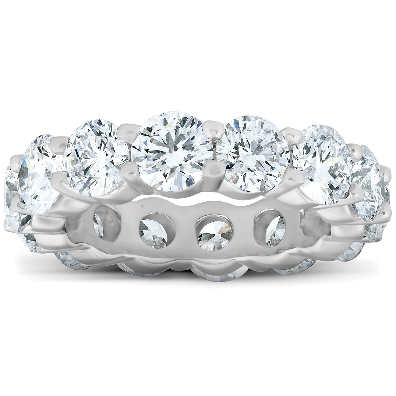 Pompeii 6 Ct Diamond Eternity Wedding Ring 14k White Gold (H/I,I2-I3 ...