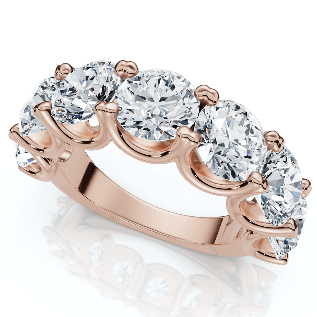 Pompeii 6Ct TW Diamond Anniversary U Prong Wedding Ring 14k Gold Or ...