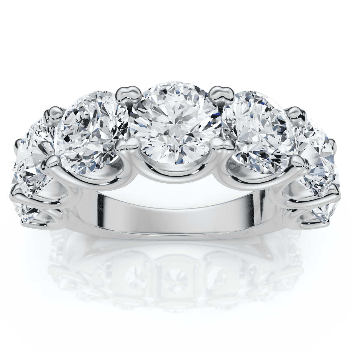 Pompeii 6Ct TW Diamond Anniversary U Prong Wedding Ring 14k Gold Or ...