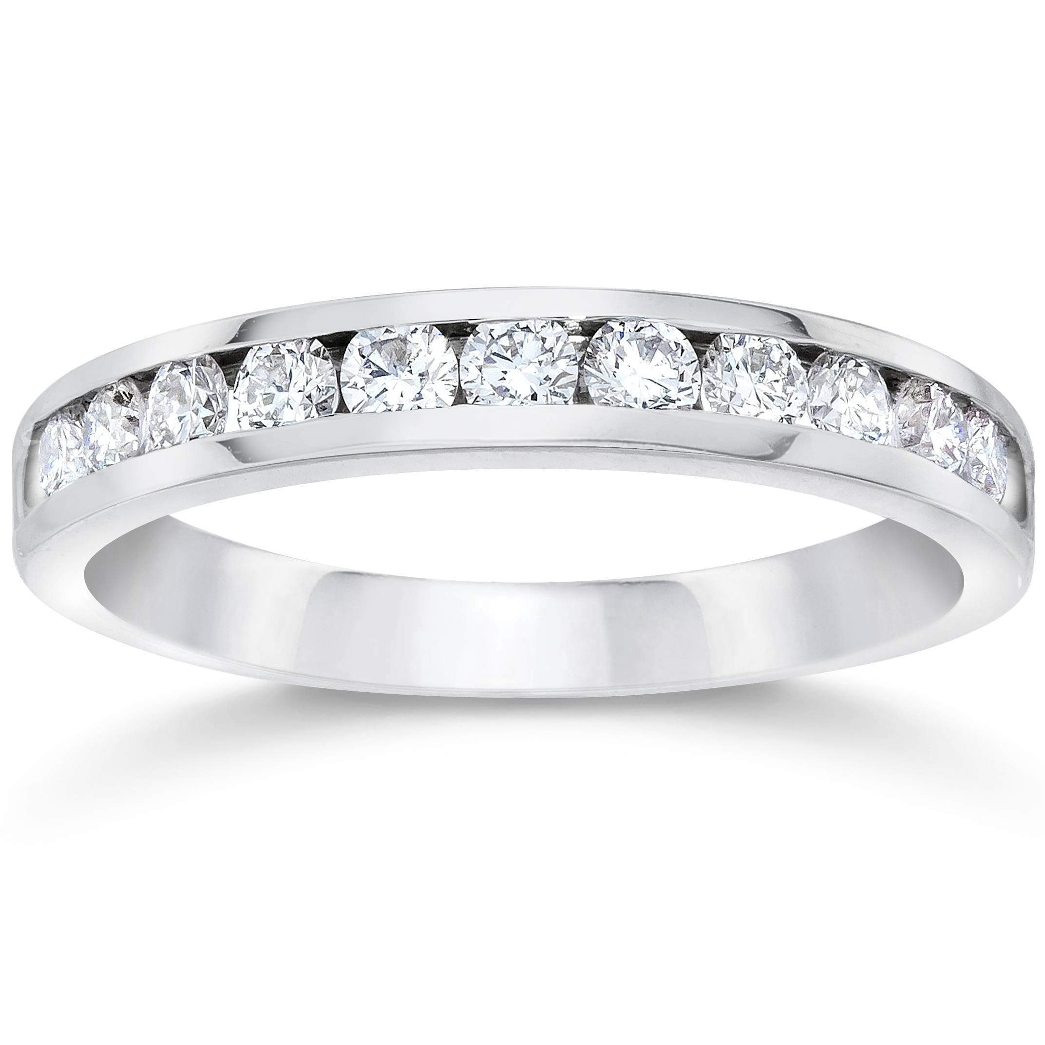 Pompeii3 950 Platinum Channel Set Diamond 1/2Ct Wedding Ring (G/H,VS ...