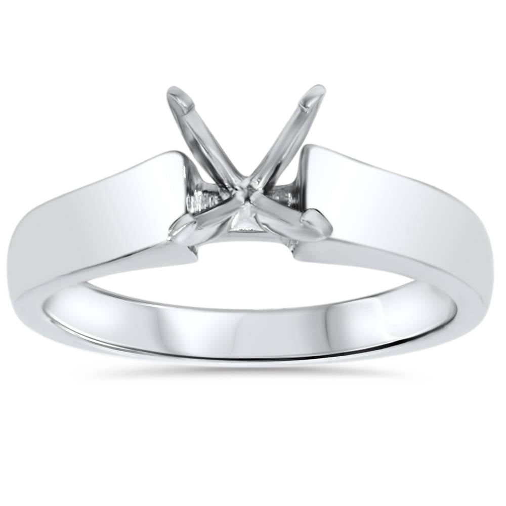 Pompeii Cathedral Semi Mount Engagement Ring 14 Karat White Gold ...