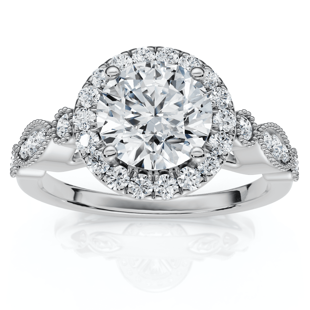 Pompeii Certified 1 1/3Ct Diamond Round Engagement Ring 14k Gold or Platinum Lab Grown - Walmart.com