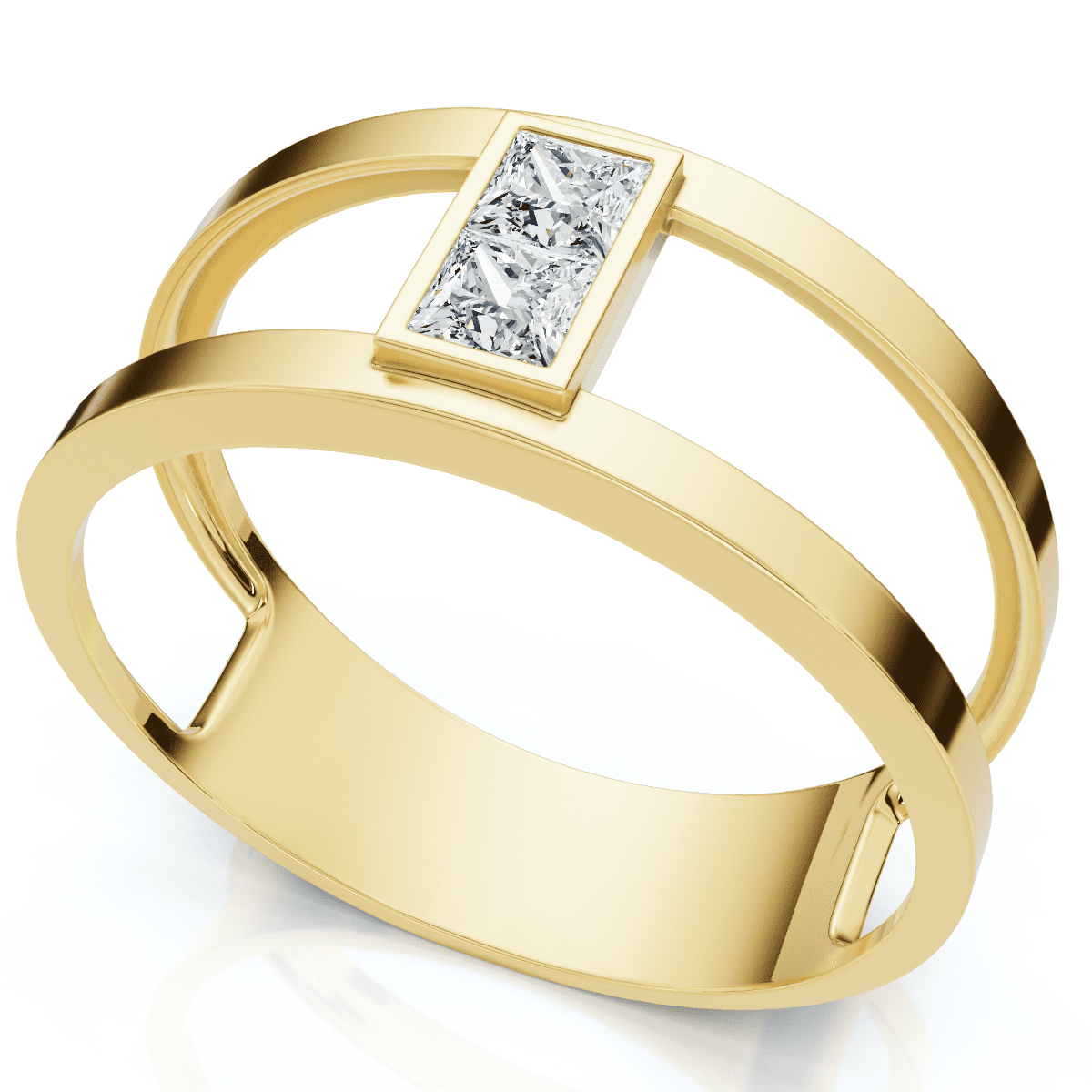 Pompeii Certified 1/3ct Parallel Band Diamond Engagement Ring 14k Gold or Pt Lab Grown - Walmart.com