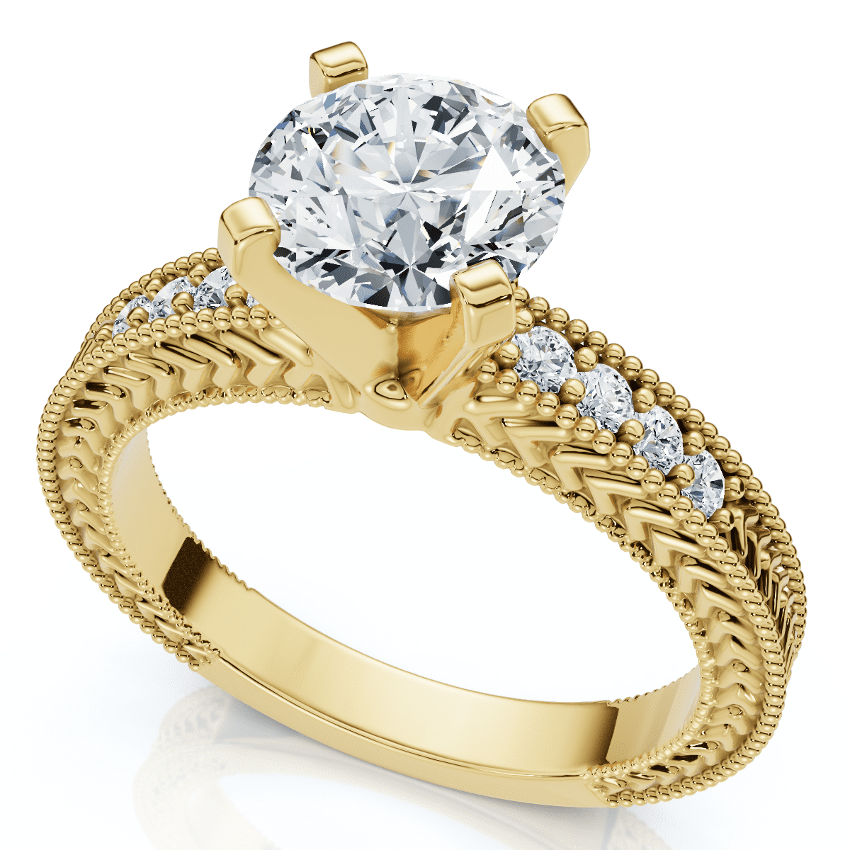 Pompeii Certified 1.60Ct Vintage Diamond Engagement Ring 14k Gold or ...