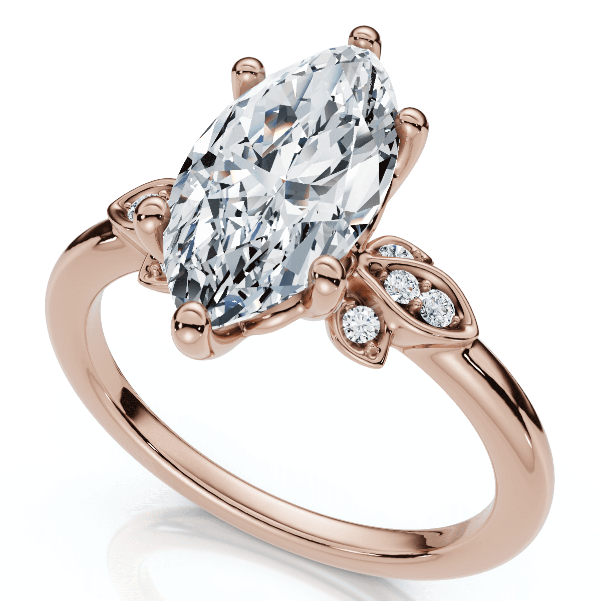 Pompeii Certified 2.04Ct Fiore Marquise Diamond Engagement Ring 14k Gold or Platinum Lab ...
