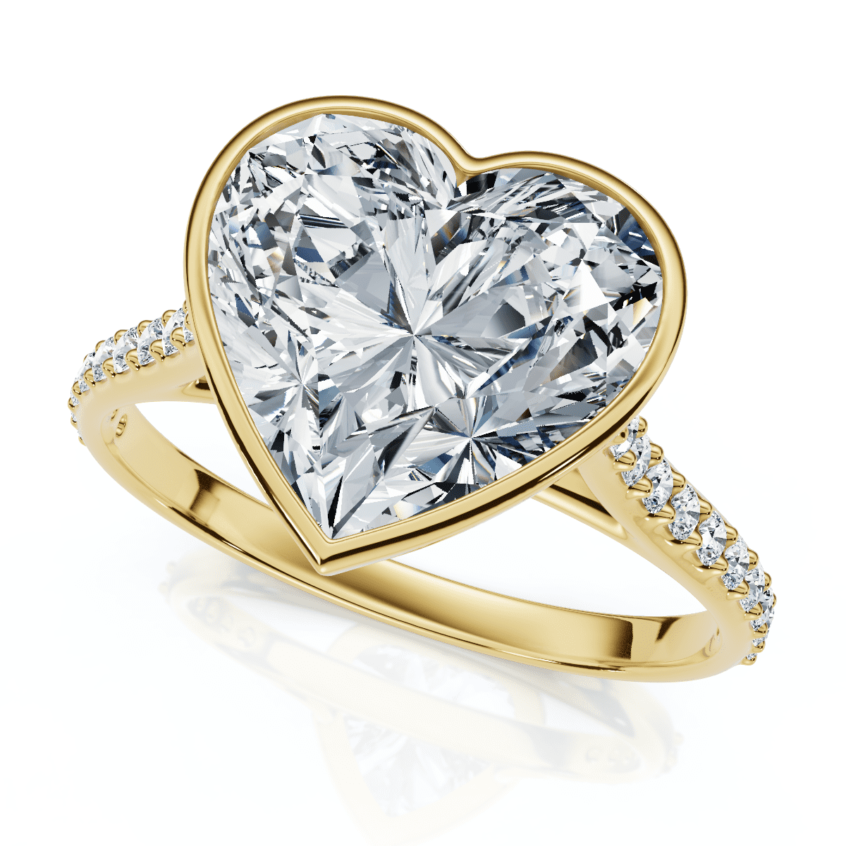 Pompeii Certified 2 1/5Ct TW Heart Shape Diamond Engagement Ring 14k ...