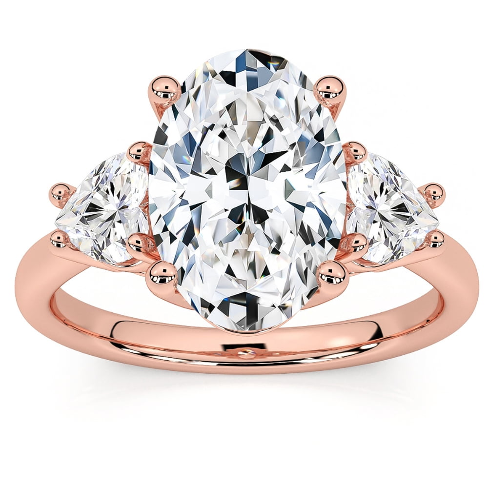 Pompeii Certified 2 3/4Ct Oval & Heart Shape Diamond Engagement Ring ...