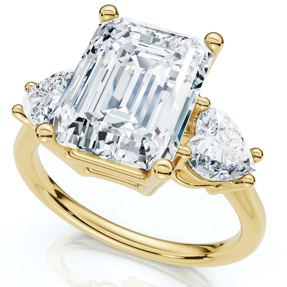 Pompeii Certified 2.50 - 5.50Ct Emerald & Heart Shape Diamond ...