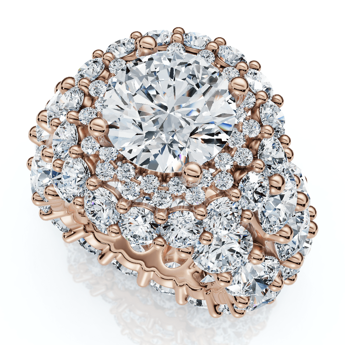 Pompeii Certified 26Ct Diamond Halo Engagement Ring in 14k Gold Lab Grown (FG,VS2) - Walmart.com