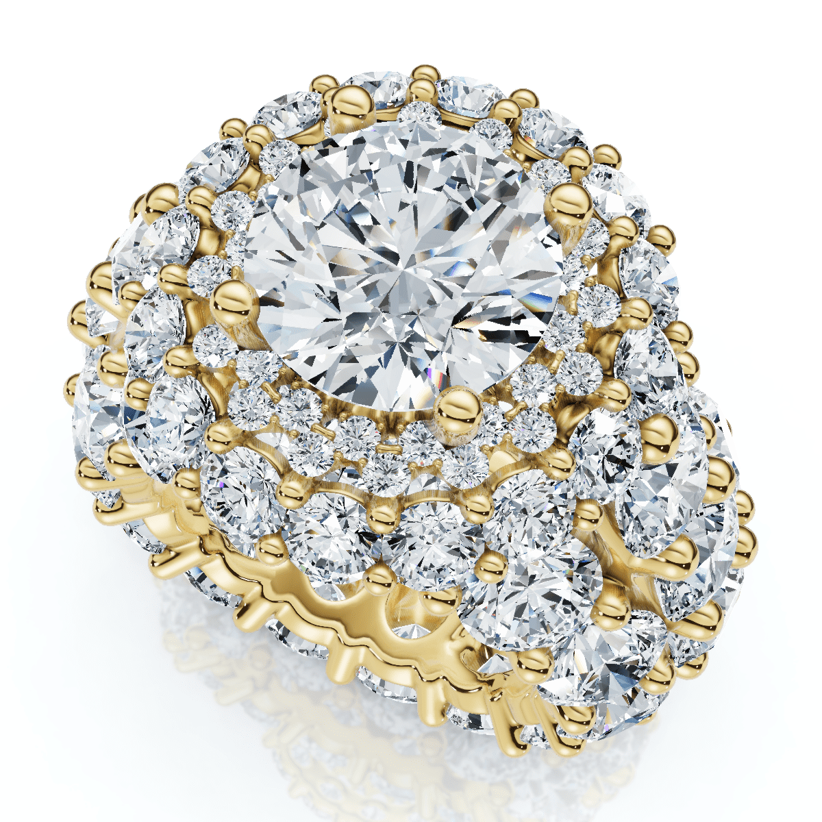 Pompeii Certified 26Ct Diamond Halo Engagement Ring in 14k Gold Lab Grown (FG,VS2) - Walmart.com
