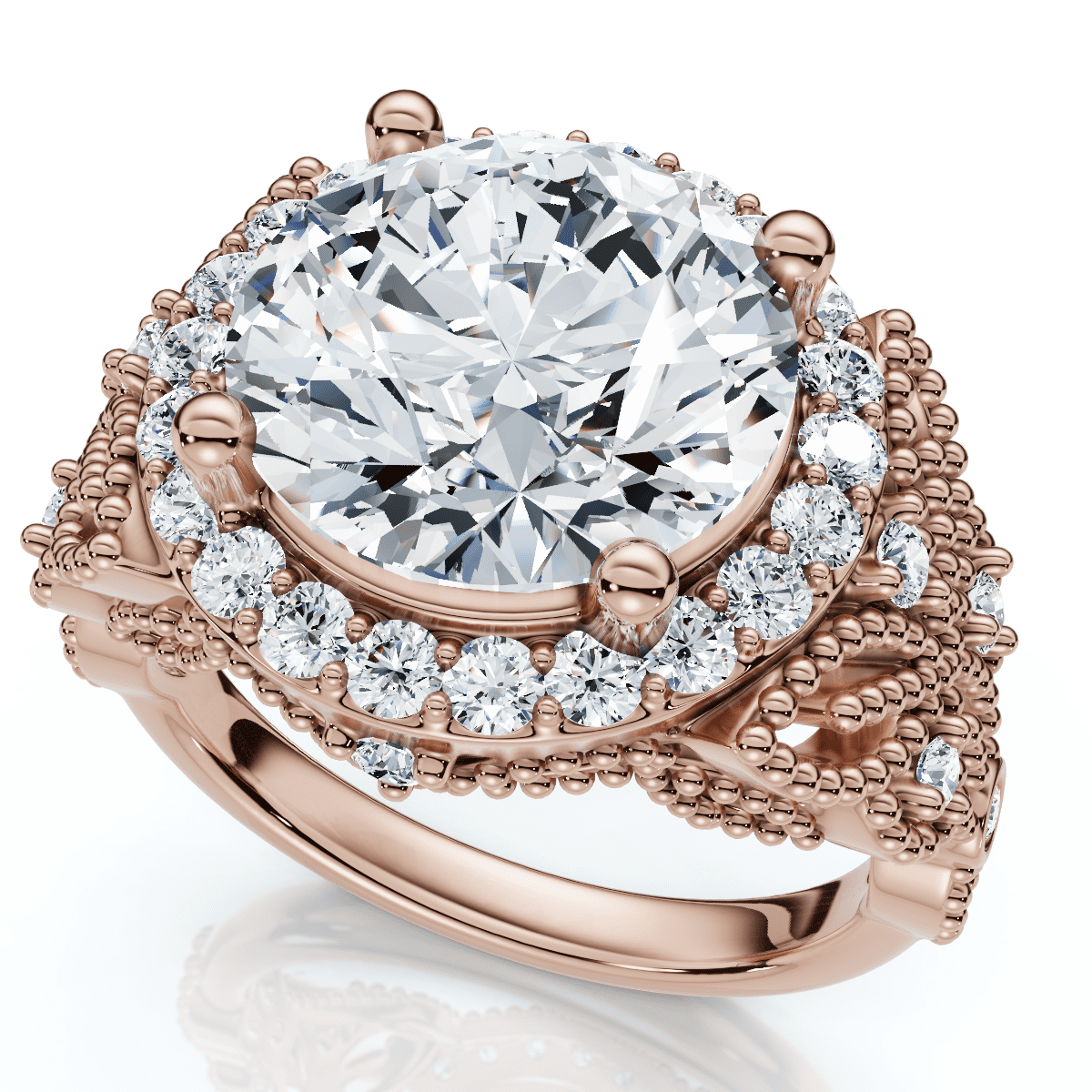 Pompeii Certified 3 1/3Ct Diamond Engagement Ring 14k Gold or Platinum ...