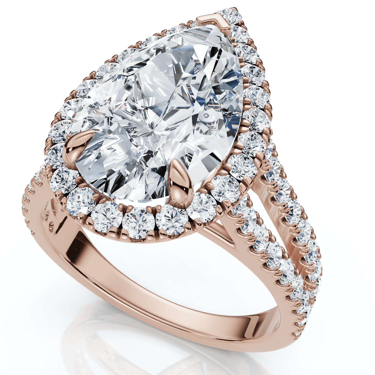 Pompeii Certified 3 3/4Ct Pear Shape Diamond Engagement Ring 14k Gold or Pt Lab Grown - Walmart.com