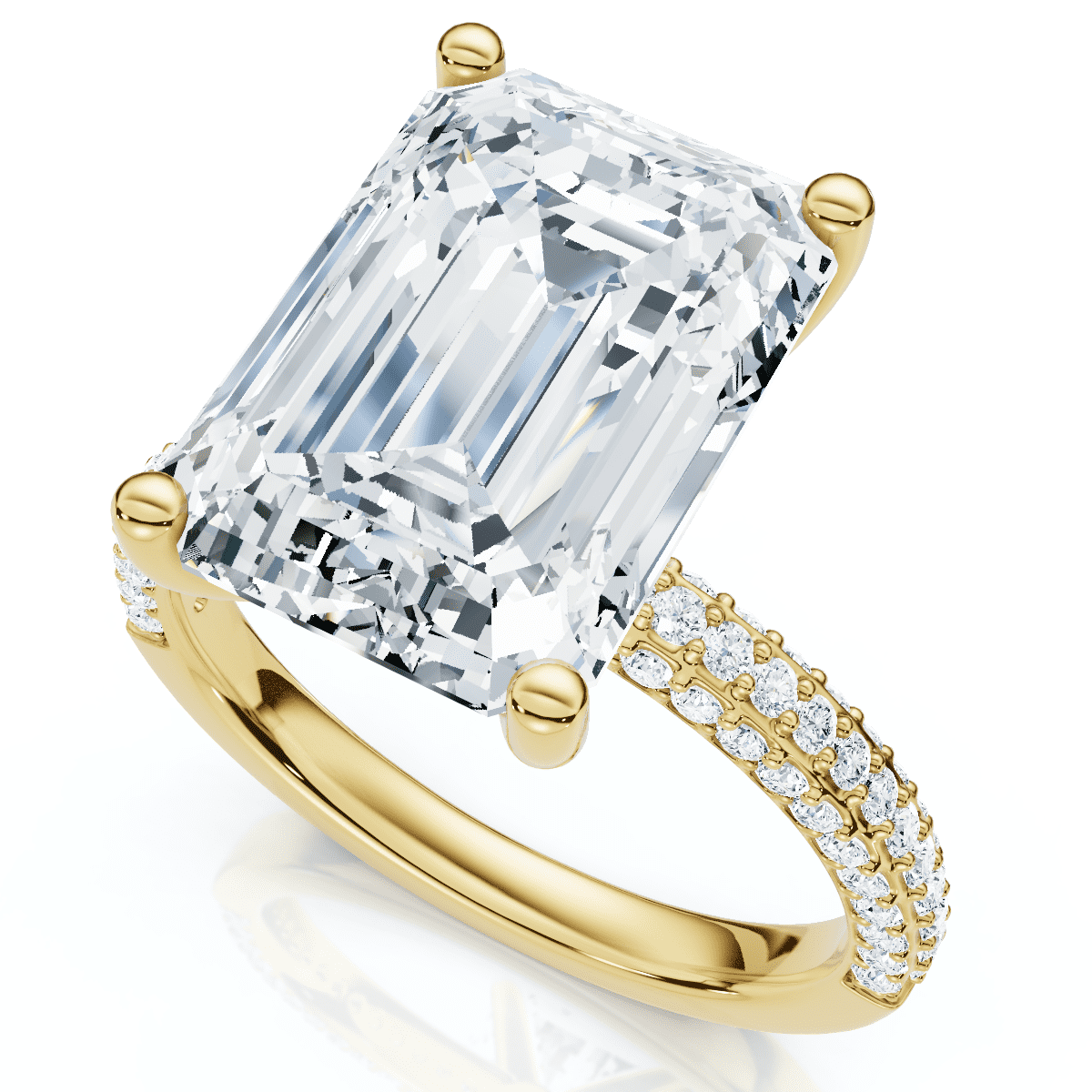 Pompeii Certified 3.50 - 6.50Ct Radiant Cut Diamond Engagement Ring 14k ...