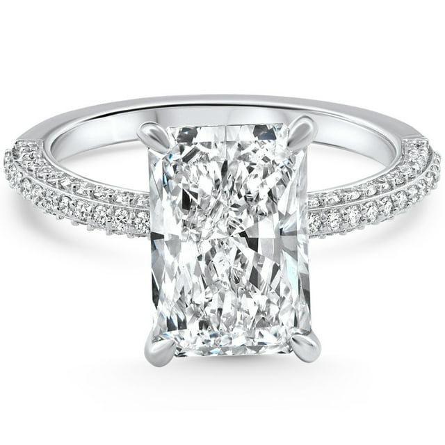 Pompeii Certified 3.50 - 6.50Ct Radiant Cut Diamond Engagement Ring 14k Gold Lab Grown - Walmart.com