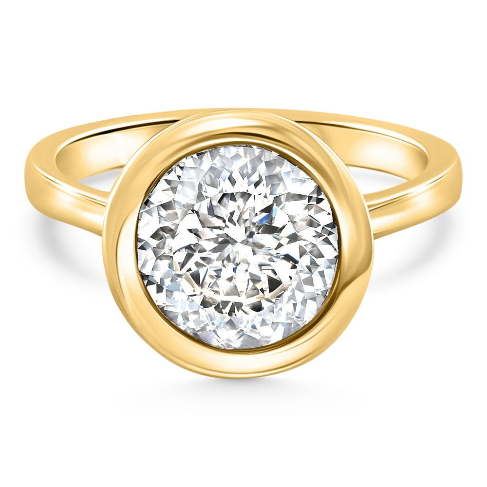 Pompeii Certified 3.02Ct Portuguese Cut Bezel Diamond Engagement Ring Gold Lab Grown - Walmart.com