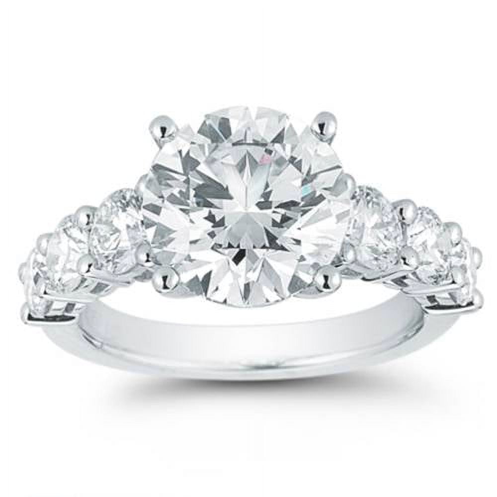 Pompeii Certified 3 Ct Diamond Engagement Ring 14k White Gold Lab Grown (G/H,VS2-SI1) - Walmart.com