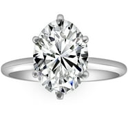 Pompeii3 3Ct Princess Cut Diamond Solitaire Engagement Ring 14k Gold Lab Grown Square Shaped ...
