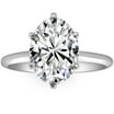 Pompeii 1 5/8 Ct Oval Diamond Engagement Halo Ring & Matching Band 14k White Gold - Walmart.com