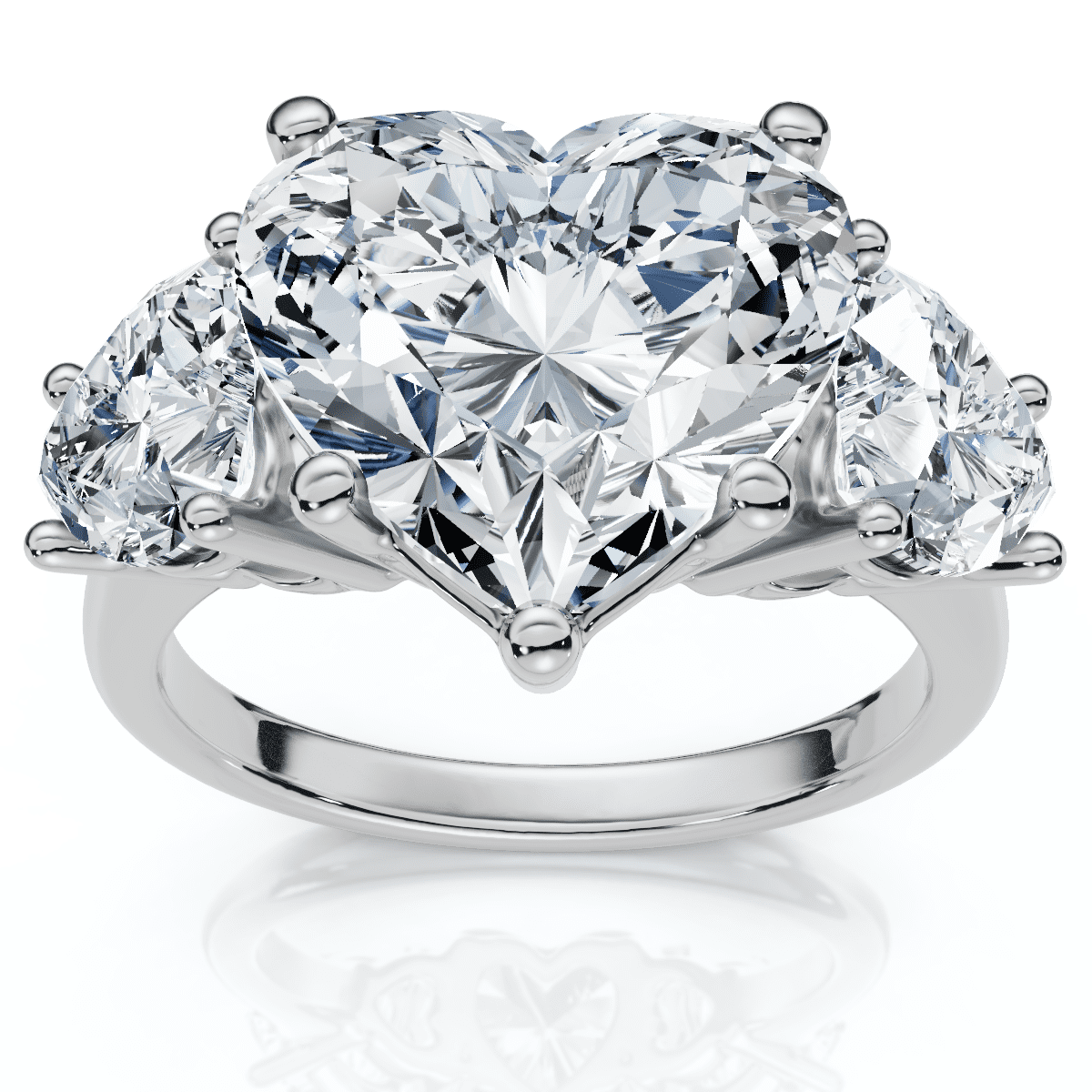 Pompeii Certified 5Ct Heart Shape Diamond Engagement Ring 14k Gold or ...