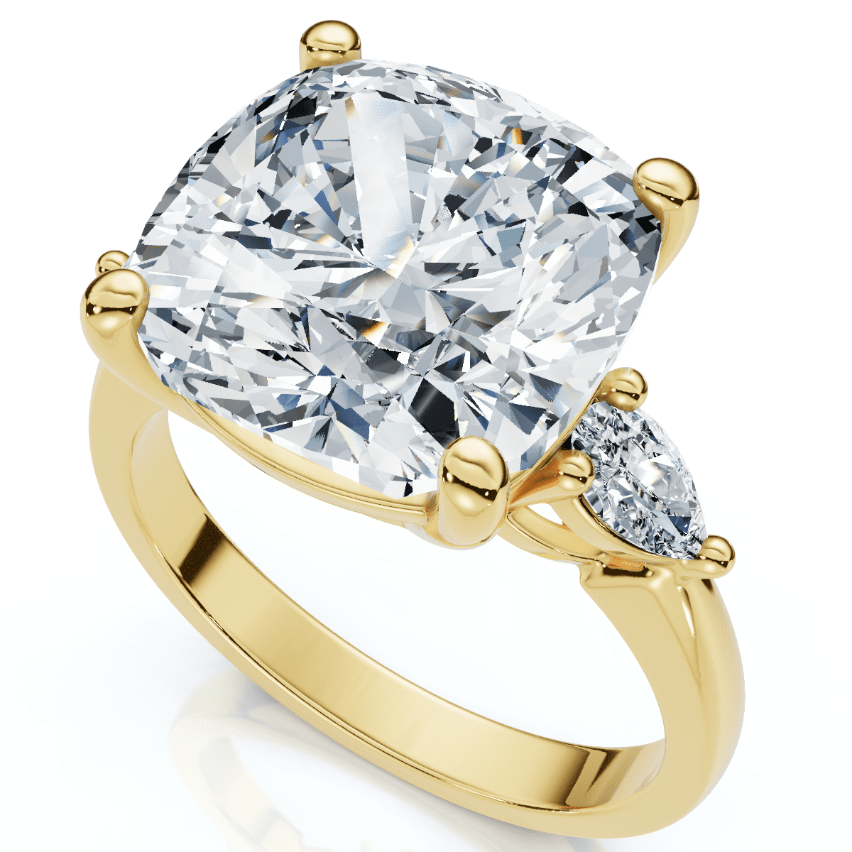 Pompeii Certified 7 1/3Ct Sharon Square Cushion Diamond Engagement Ring ...