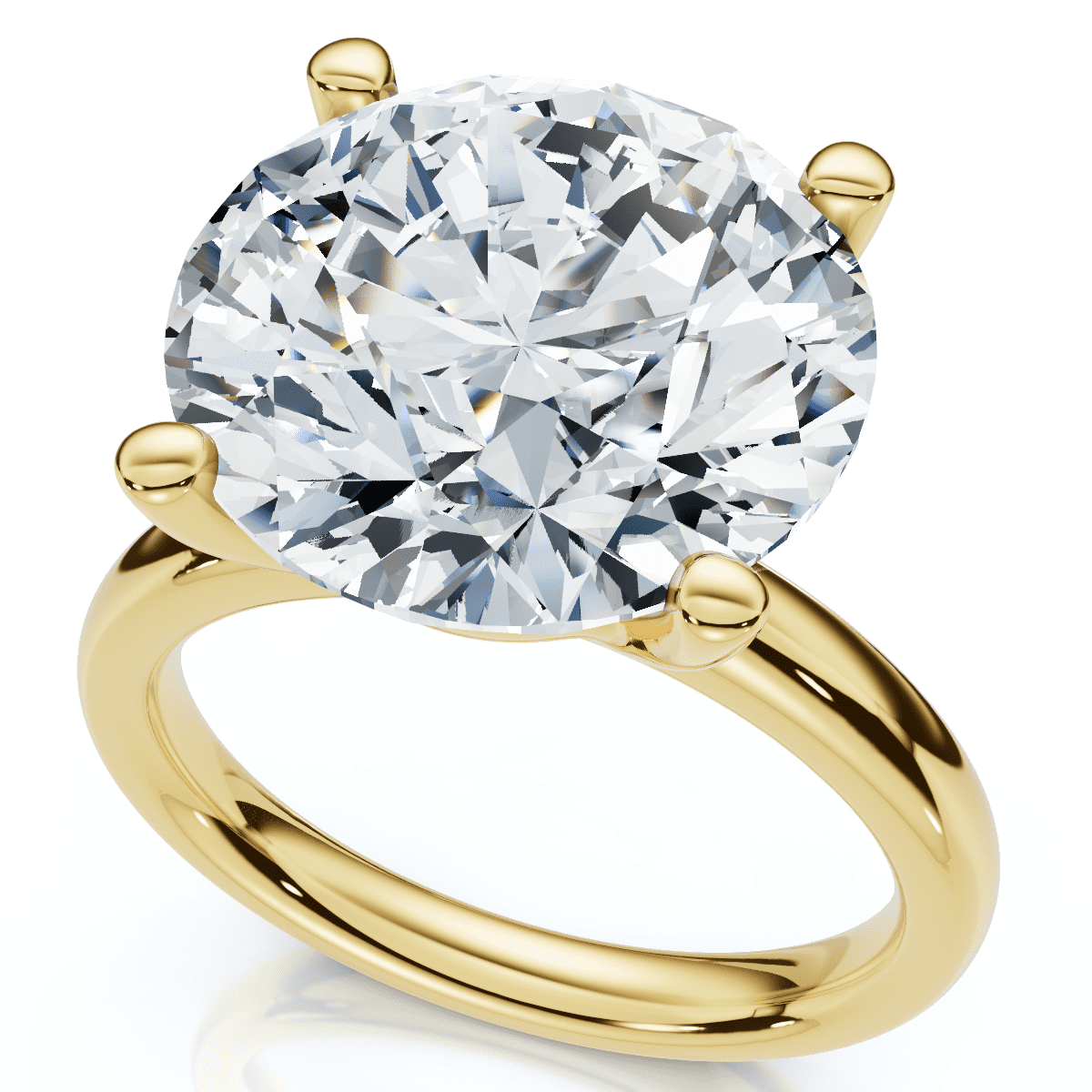 Pompeii Certified 9Ct Aurora Solitaire Diamond Engagement Ring 14k Gold ...