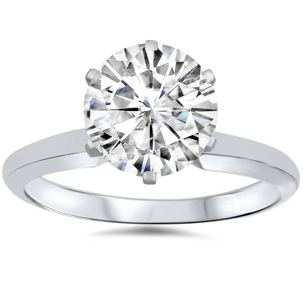 Pompeii Certified Platinum 2.67Ct Solitaire Diamond Engagement Ring Lab Grown (F,SI1) - Walmart.com