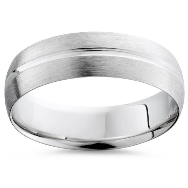 Pompeii Channel Brushed Wedding Band 950 Platinum (,) - Walmart.com