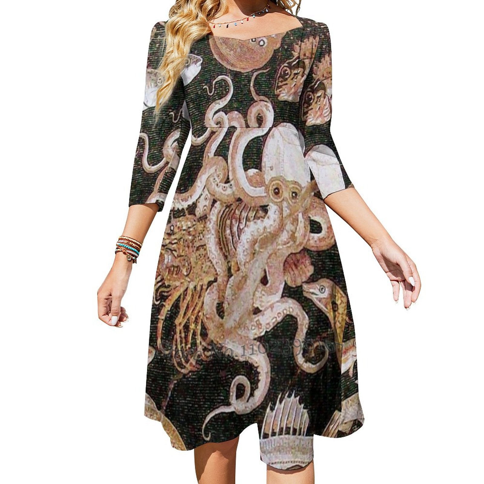 Pompeii Collection Antique Ocean-Sea Life Scene Octopus And Fishes ...