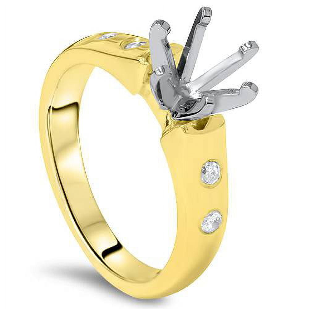 Pompeii Diamond Semi Mount Cathedral Engagement Ring 14K Setting (H,I1 ...