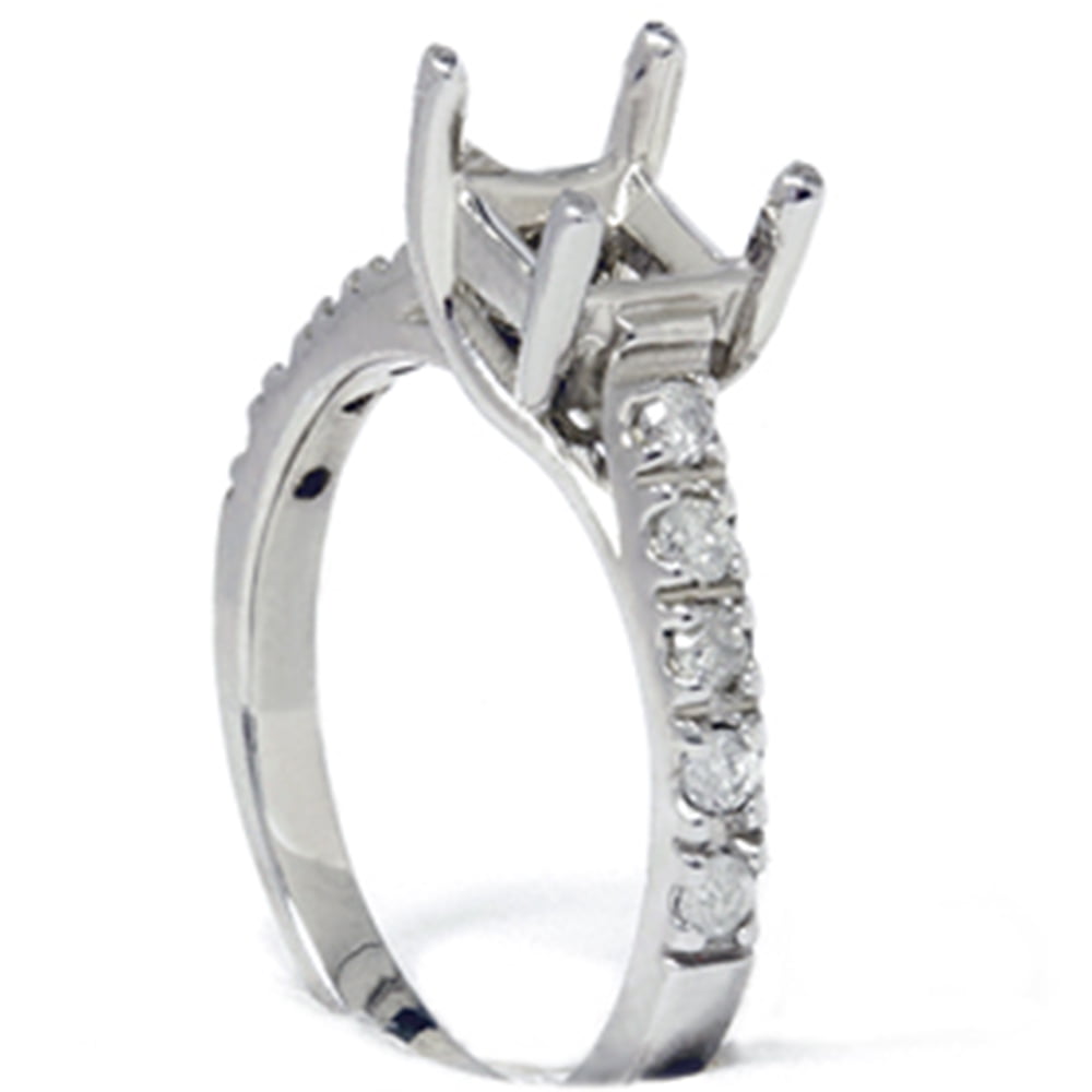 Pompeii3 Diamond Semi Mount Engagement Setting Mounting 14K Ring (G/H ...
