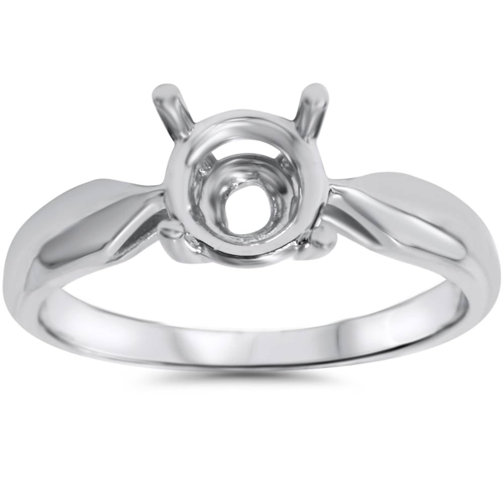 Pompeii Engagement Ring Solitaire Mounting 14K White Gold (,) - Walmart.com