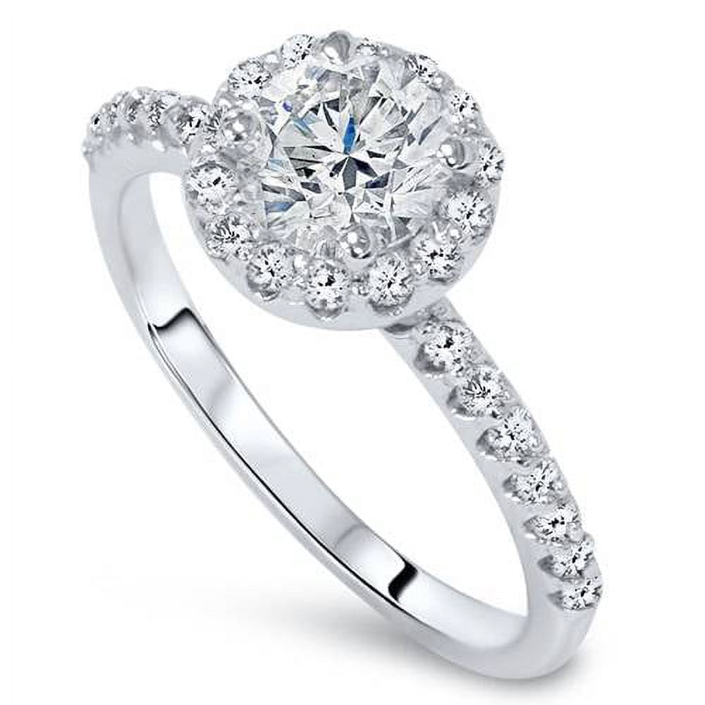 Pompeii 1Ct Halo Diamond Engagement Ring 14k White Gold Lab Gromwn Prong Set (FG,VS) - Walmart.com
