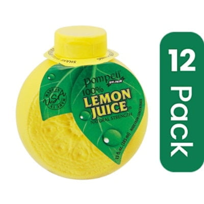 Pompeii Juice Lemon 100% 13 fl oz (Pack of 12) - Walmart.com