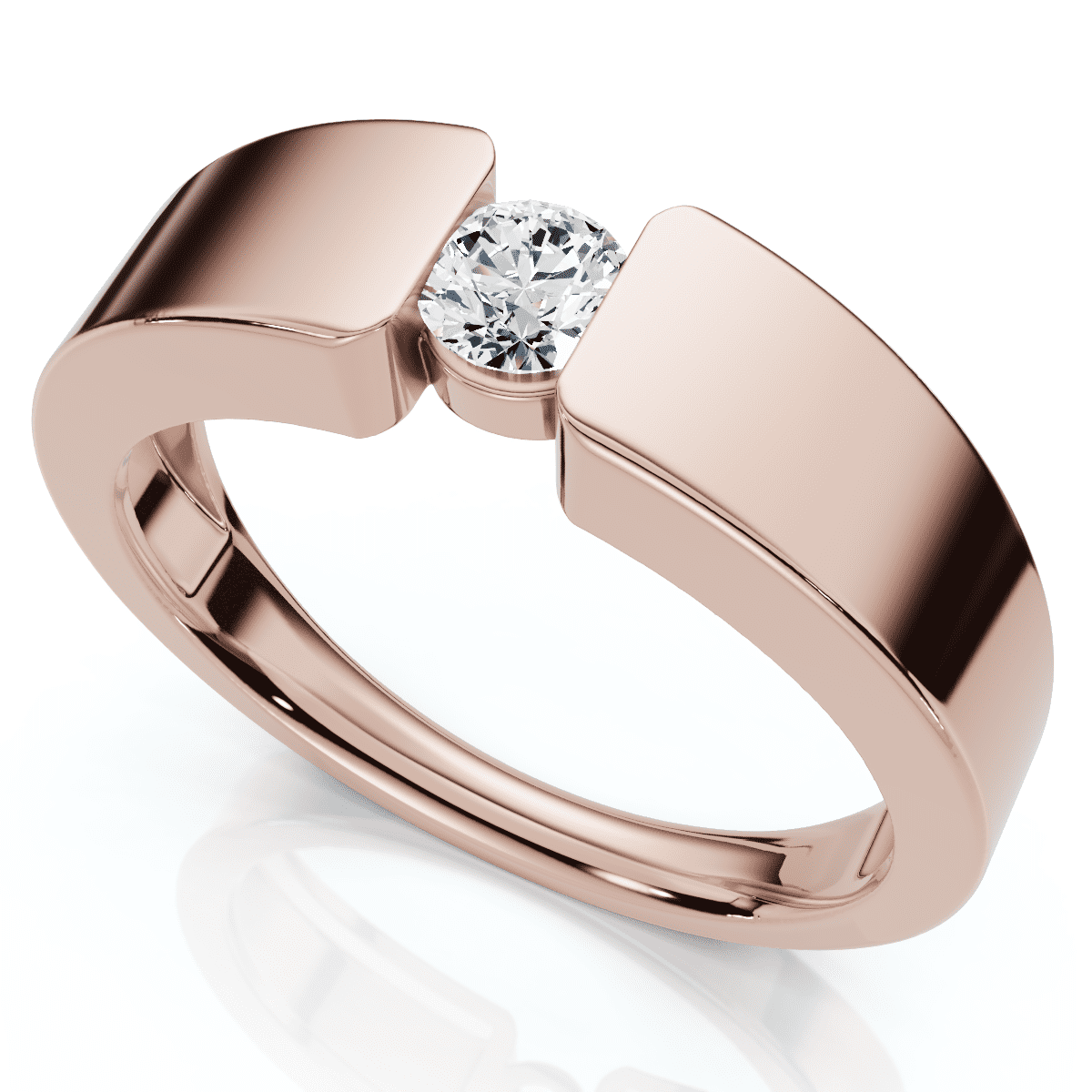 Pompeii Men's 1/4Ct Diamond Solitaire Wedding/Anniversary Ring 14k Gold ...